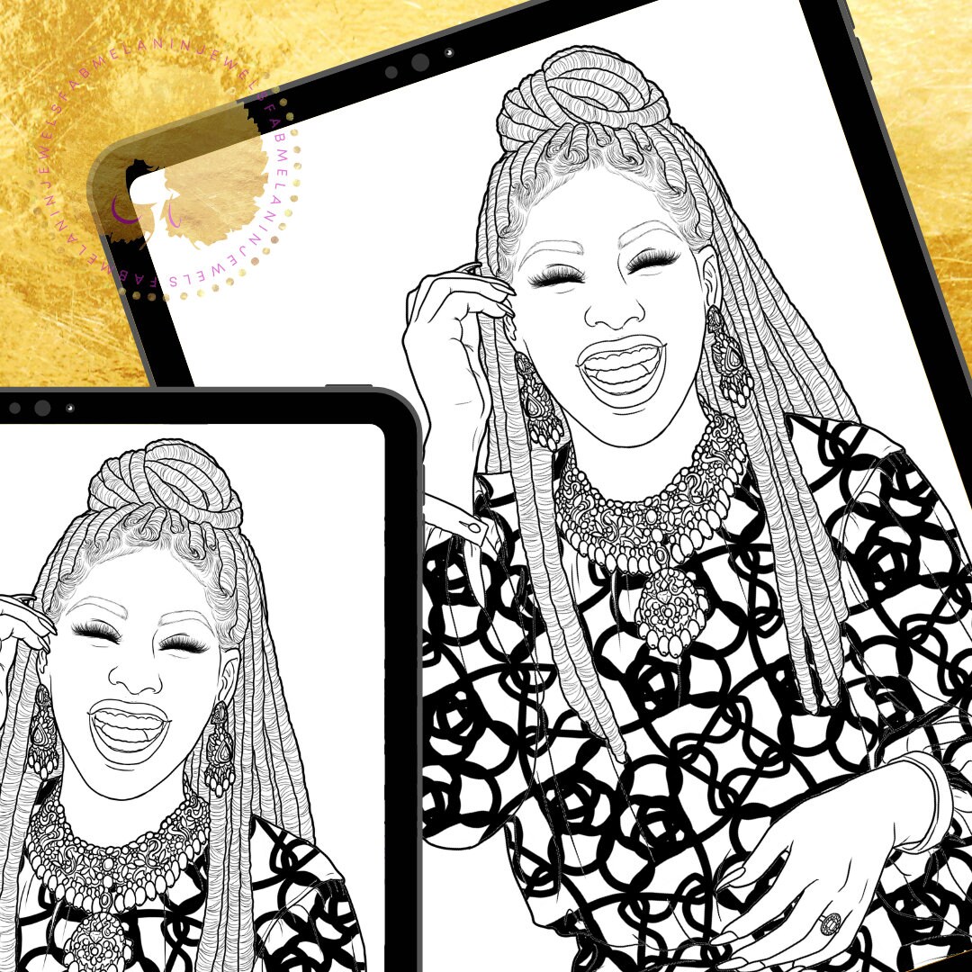 Sade FALL FAB Adult Coloring Book Page Black Women Coloring Book Black ...