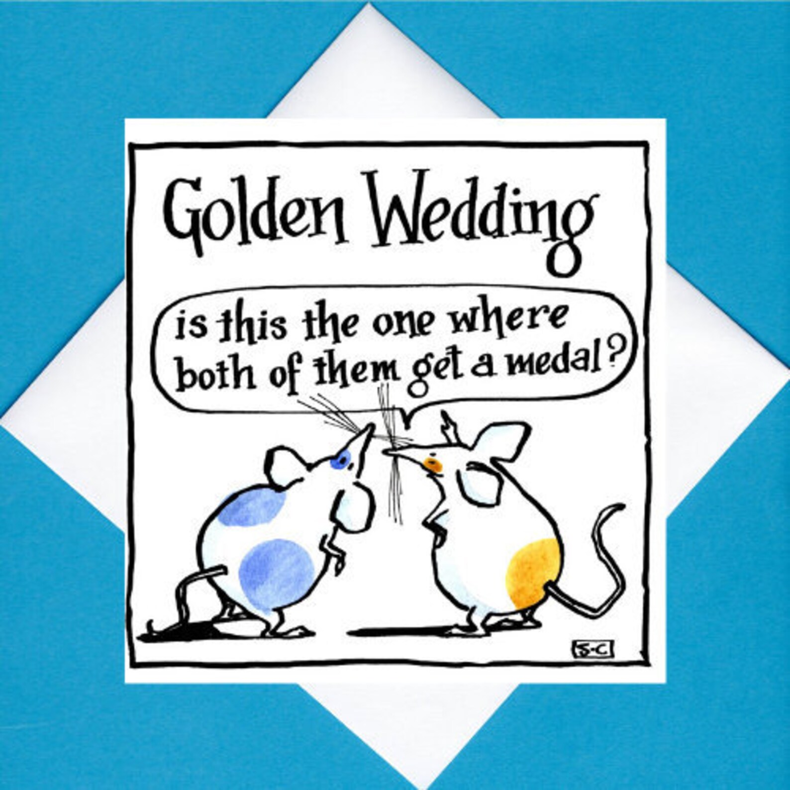 Funny Golden Wedding Card For Friends Or Family Special Etsy