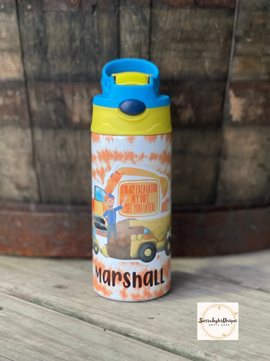 Blippi sorbo vaso Blippi botella de agua exscavadora Blippi - Etsy México