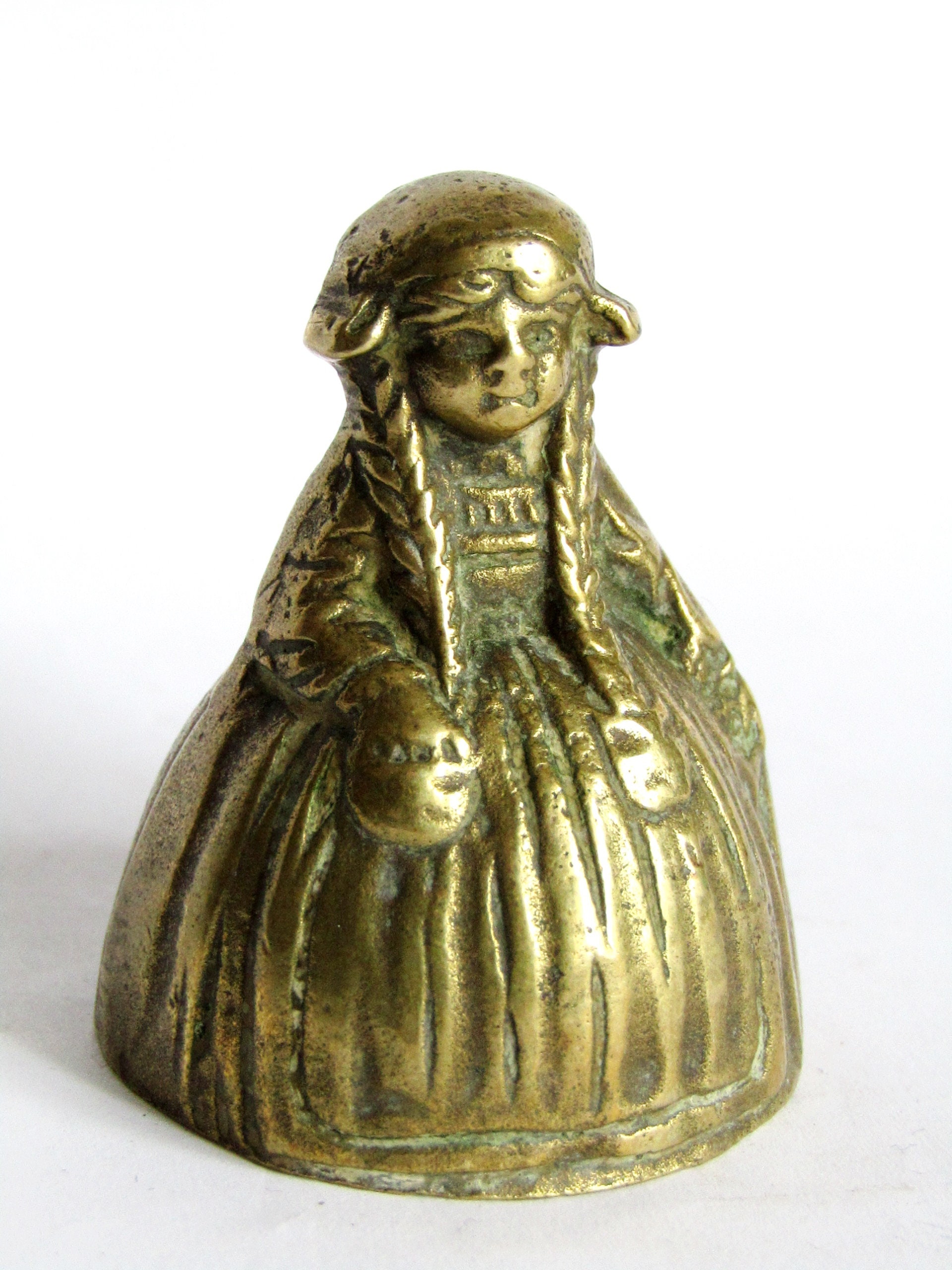 Cute Vintage Small Brass Lady Bell Mid Century English Bell - Etsy