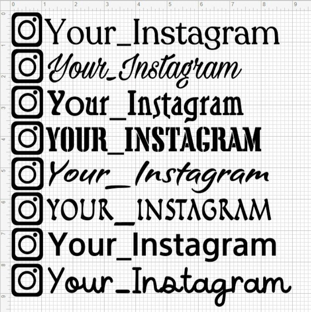 Personalized Instagram Name Vinyl Decal Instagram Handle Vinyl Car ...