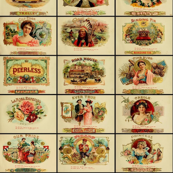 Vintage Cigar Labels - Etsy