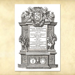 Beautiful Ornament Frontispiece Titlepage Frame From Old 1640 Book on ...