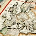 Old Antique World Map From 1618 - Triptych - European Discoveries ...