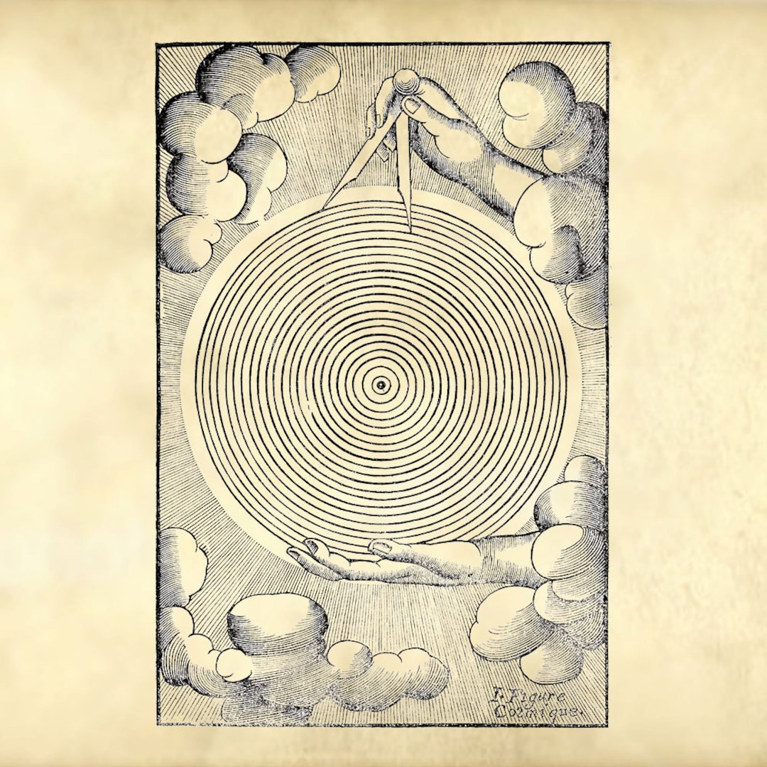 Geometric Illustration From Old Ancient Alchemy Book - Symbols and ...