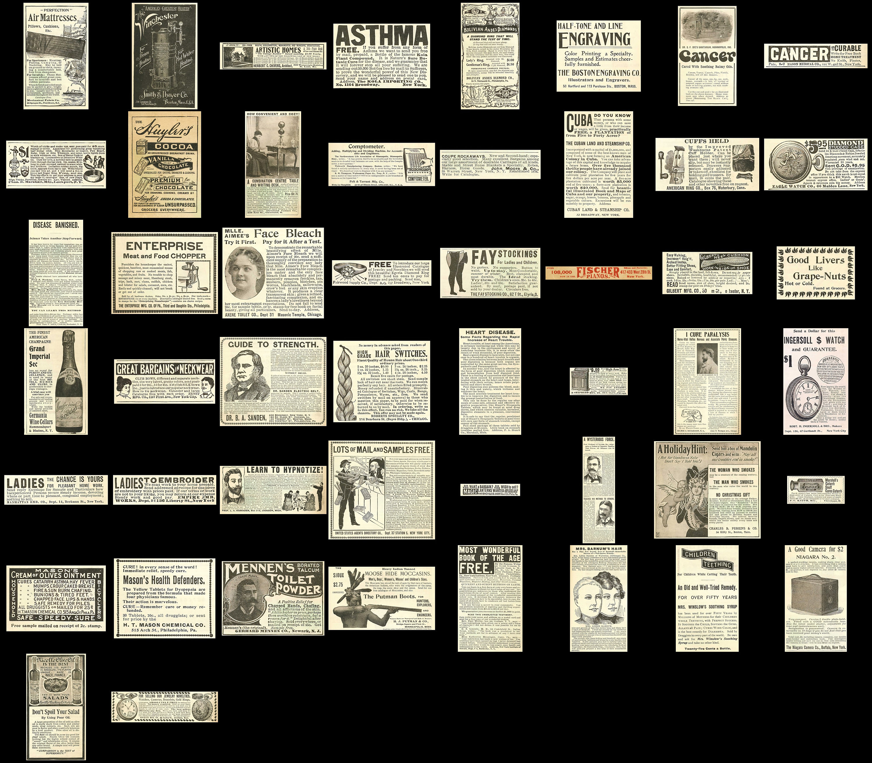 101 Different Vintage Ads/advertisements From an Old Magazine - Great ...