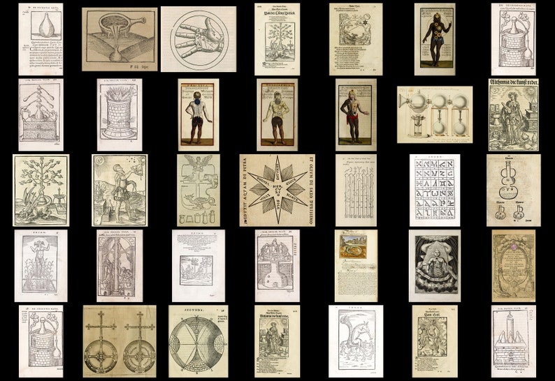 71 Various Pages and Images From Ancient Alchemy and Alchemy Related ...