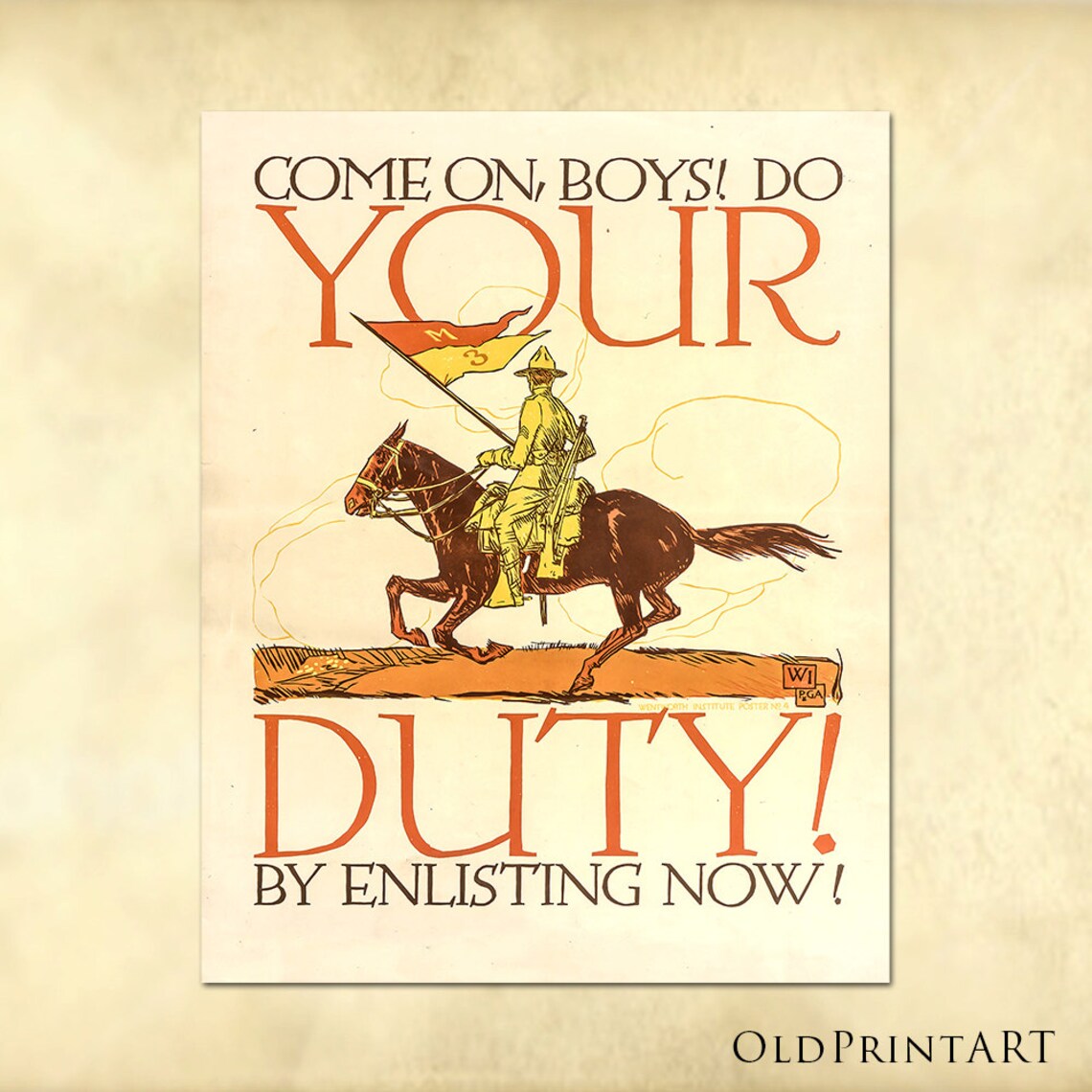 World War 1 Recruitment & Enlistment Poster US WW1 Soldier - Etsy