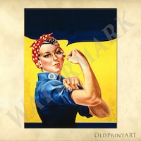 Rosie the Riveter We Can Do It! - Vintage Style 1943 World War 2 Poster ...