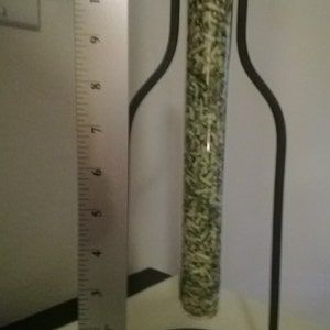 Unique Wine Bottle Shadow With Tube Filled Shredded Money. Recycled ...
