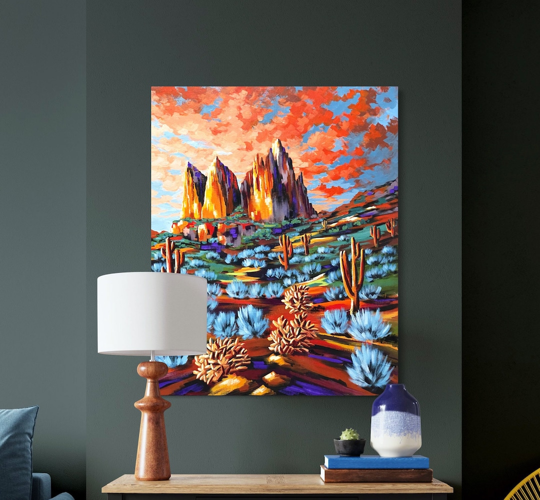 Original Painting, Contemporary Art, Abstract Painting, Arizona Desert ...