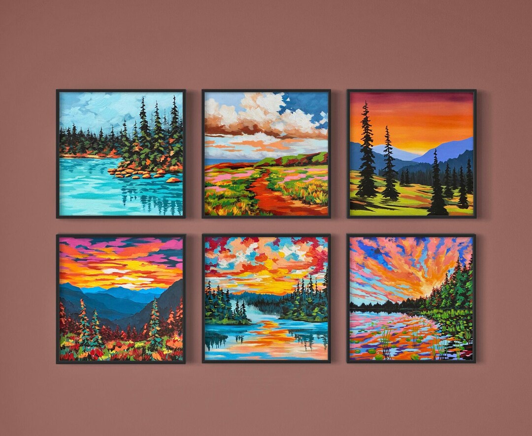 Fine Art Prints, Gallery Wall Set, Contemporary Art, Set of 6 Prints ...