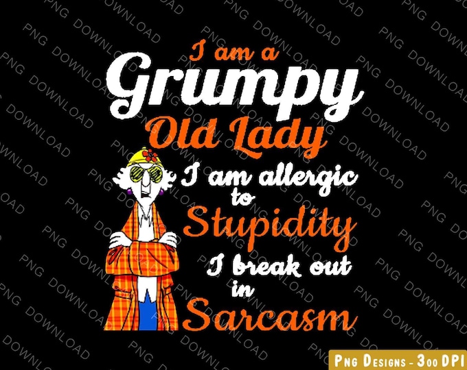 Funny Old Ladies Clipart, Cute Cartoon Grandma Clipart, Watercolour Old ...