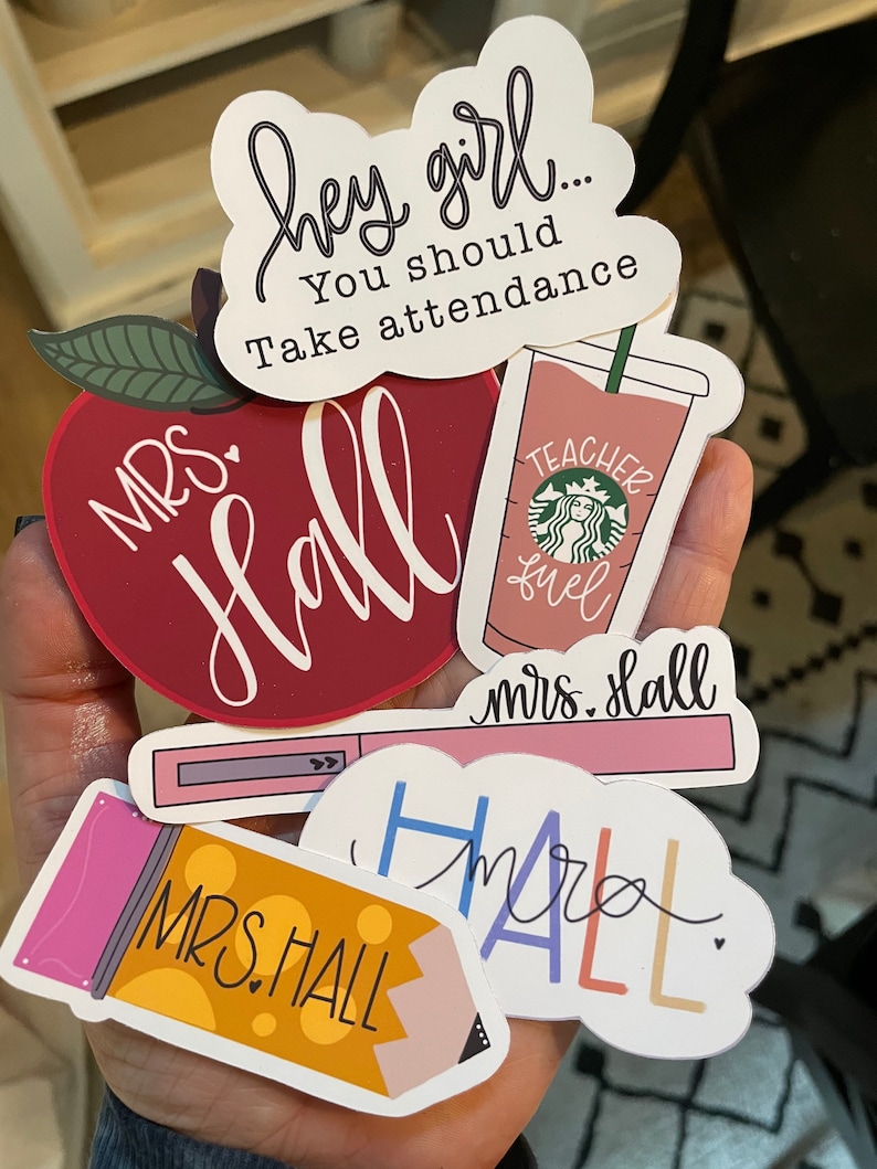 Teacher Sticker Pack: Water-resistant Vinyl Decals - Etsy