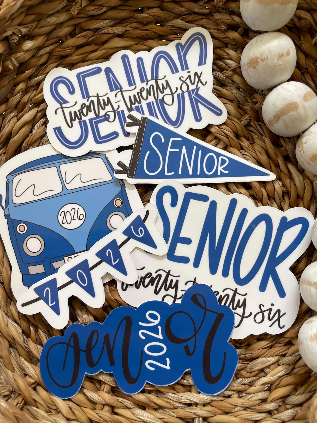 SENIOR Year Sticker Pack Blue , Class of 2026 - Etsy