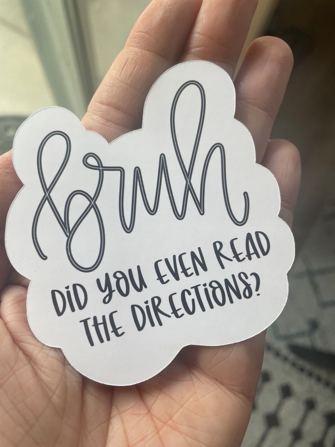 Directions Sticker, Teacher Sticker - Etsy