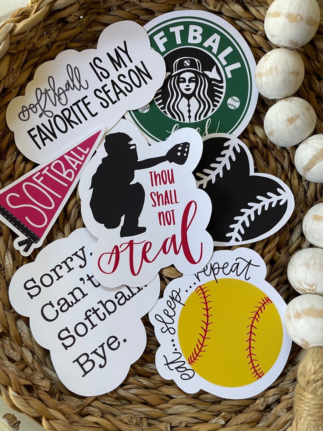 Softball Season Sticker Pack - Etsy