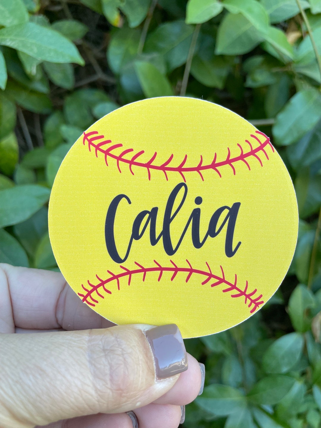 Personalized Softball Sticker - Etsy