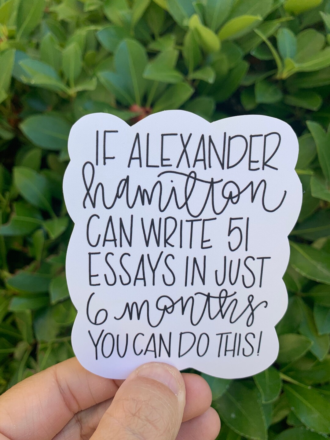 Hamilton Quote Sticker - Etsy