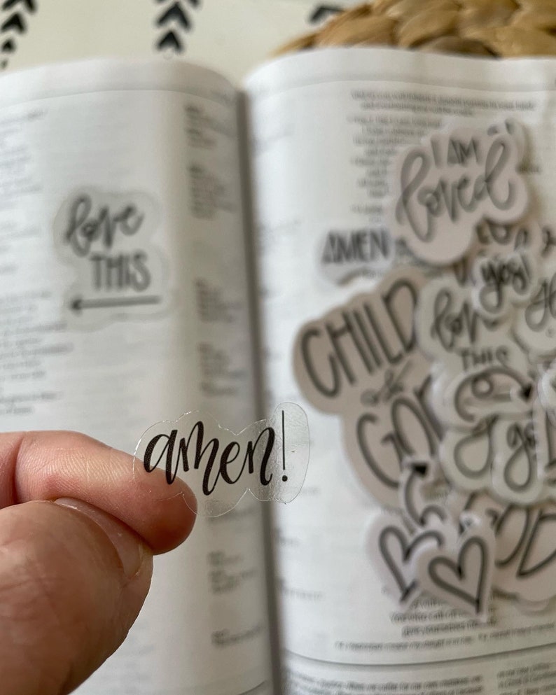 Clear Bible Journaling Stickers: Faith & Inspiration - Etsy