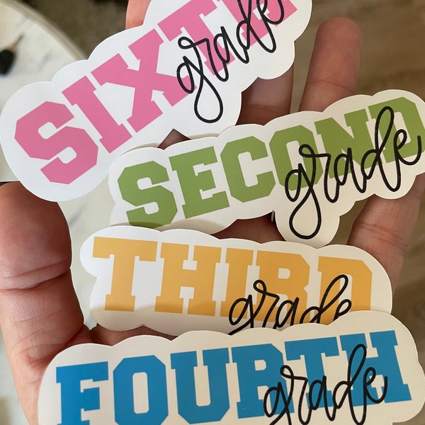 School Grade Sticker - Etsy