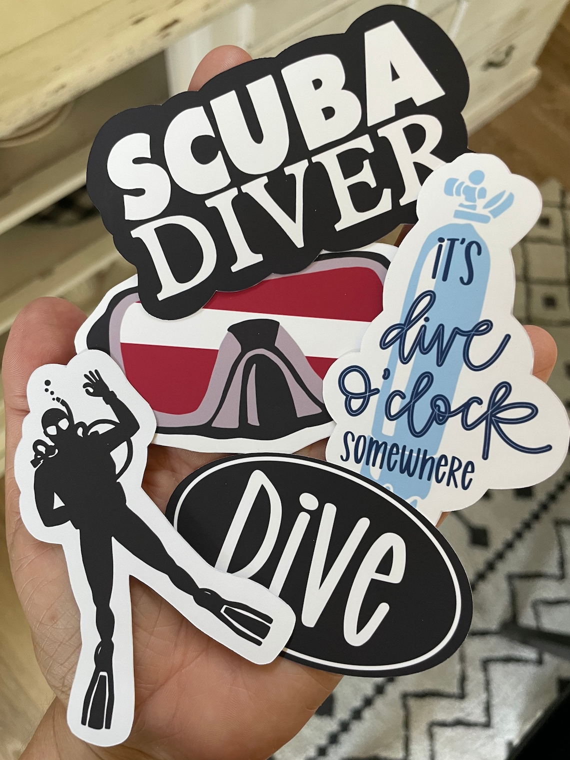 Scuba Diver Sticker Pack - Etsy
