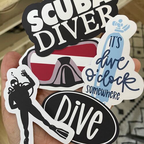 Scuba Diver Down Vinyl Sticker Decal With Dive Flag for Tank - Etsy