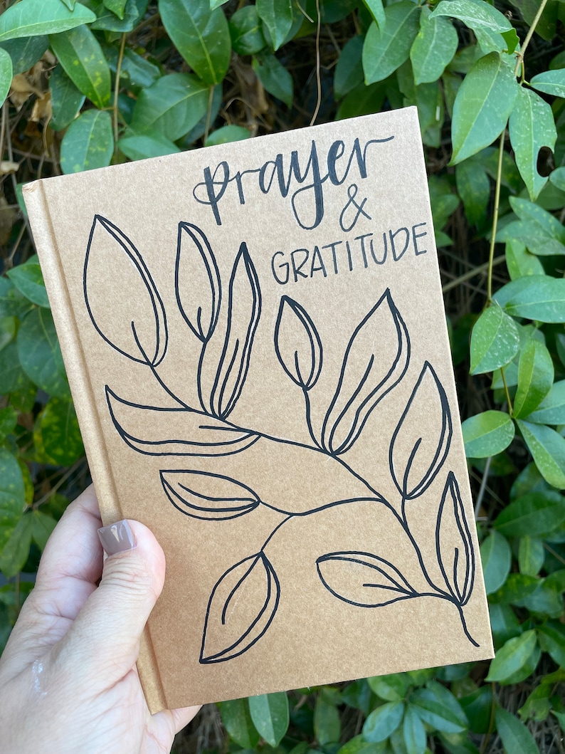 Hand-painted Prayer & Gratitude Journal: Handlettered 250 Pages - Etsy