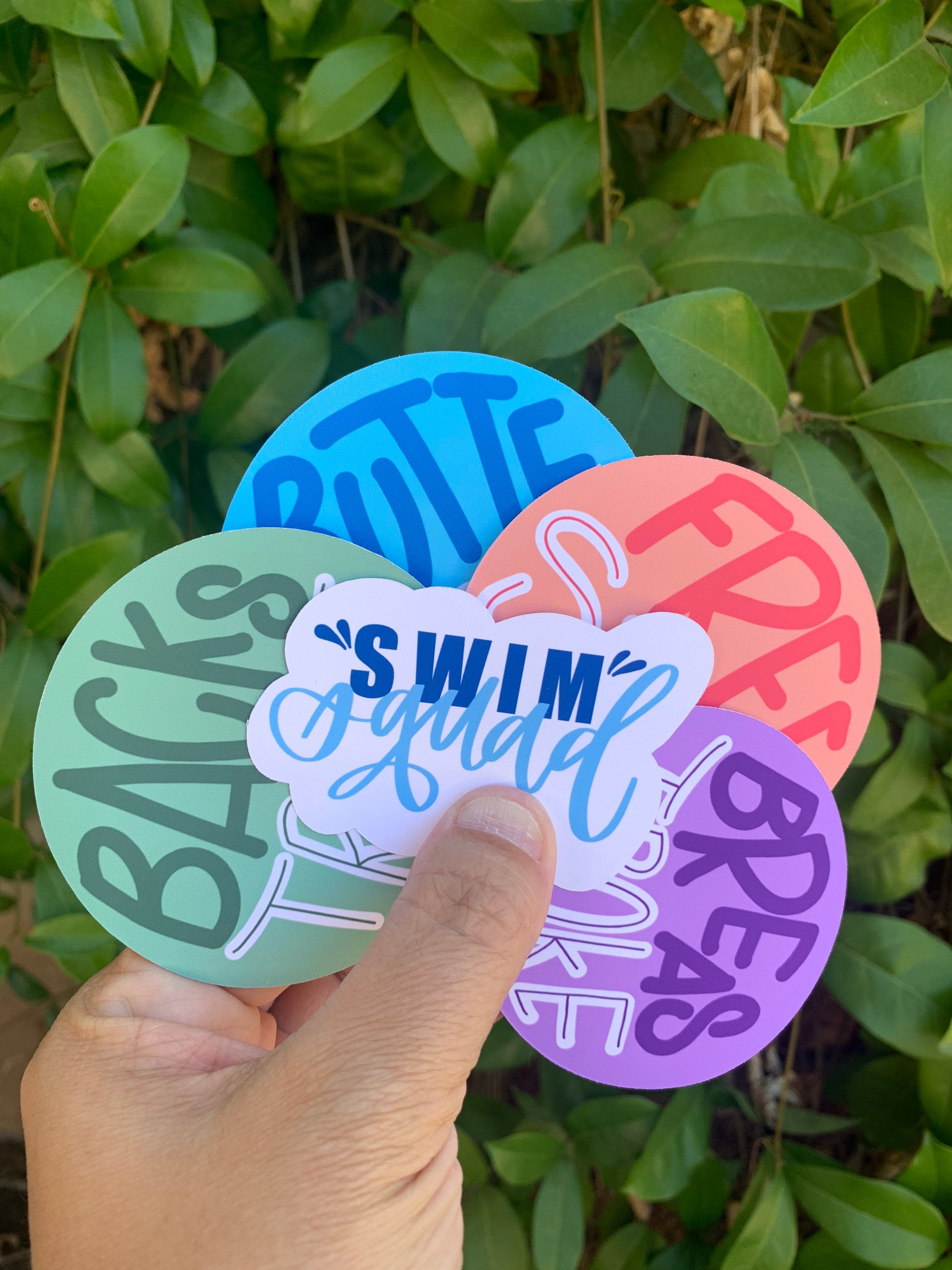 Swim Themed Sticker Pack Swim Team Sticker Pack - Etsy