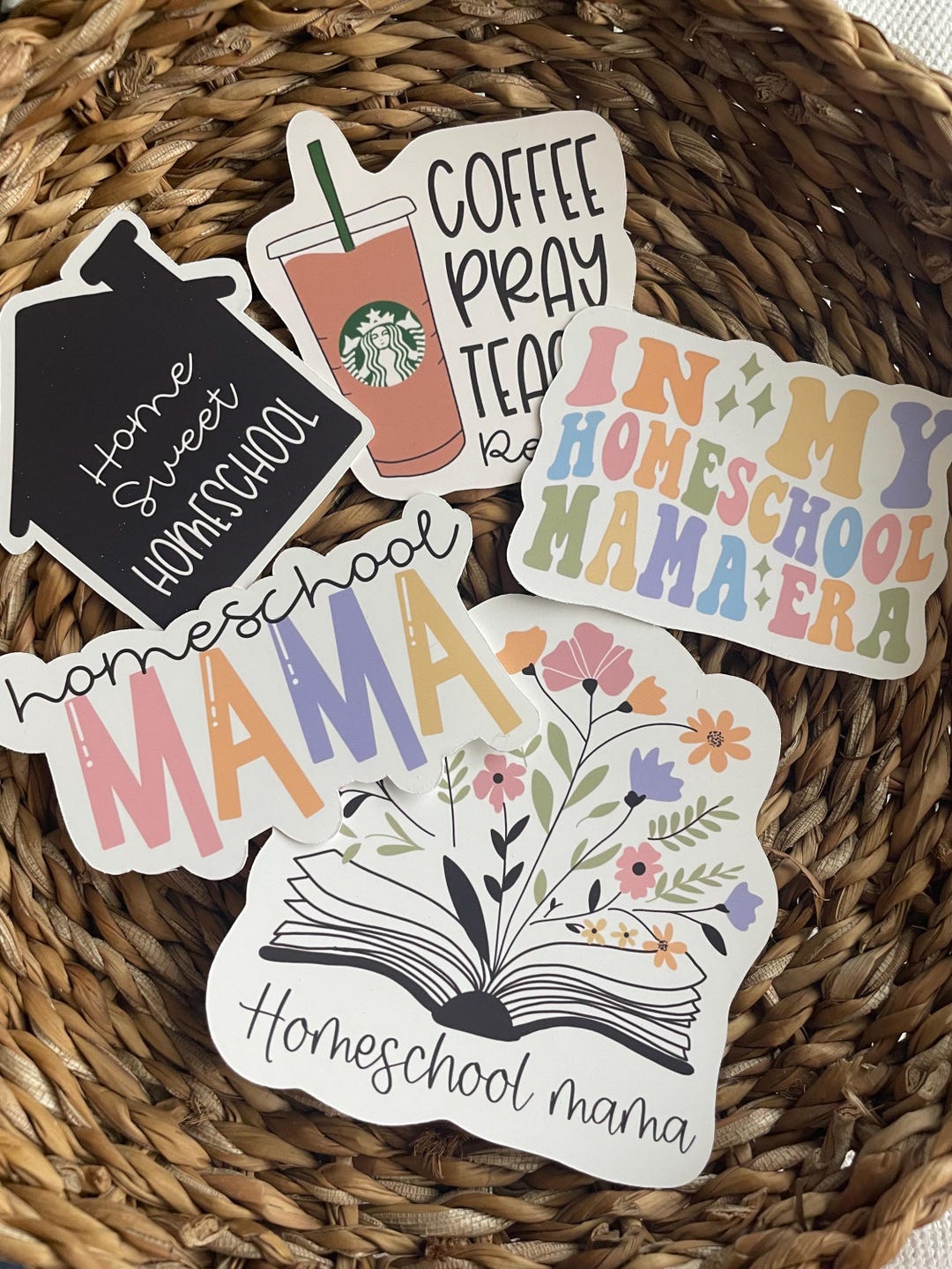 Homeschool Mama Sticker Pack: Vinyl Matte Stickers - Etsy