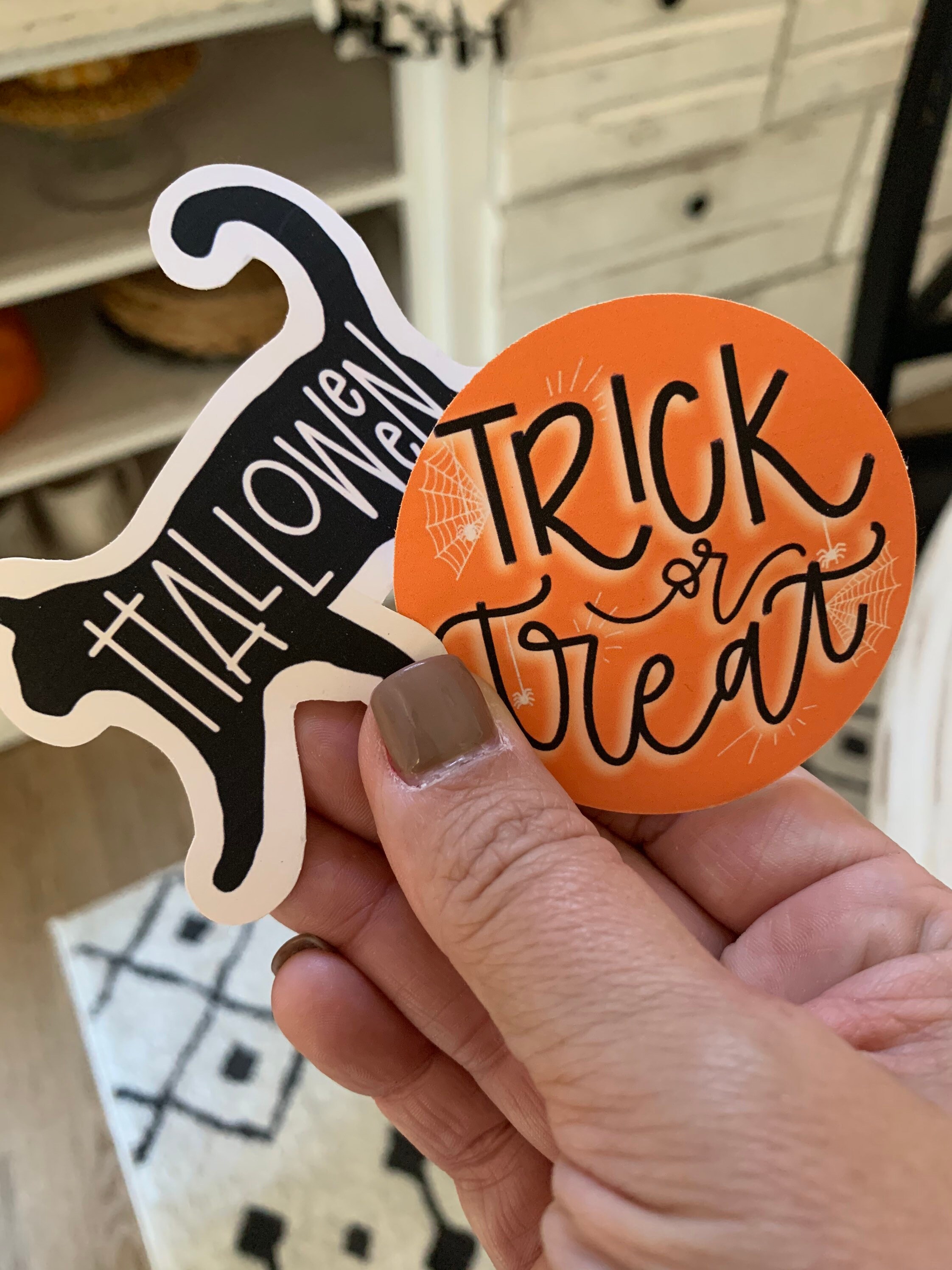 Happy Halloween & Trick or Treat sticker | Etsy