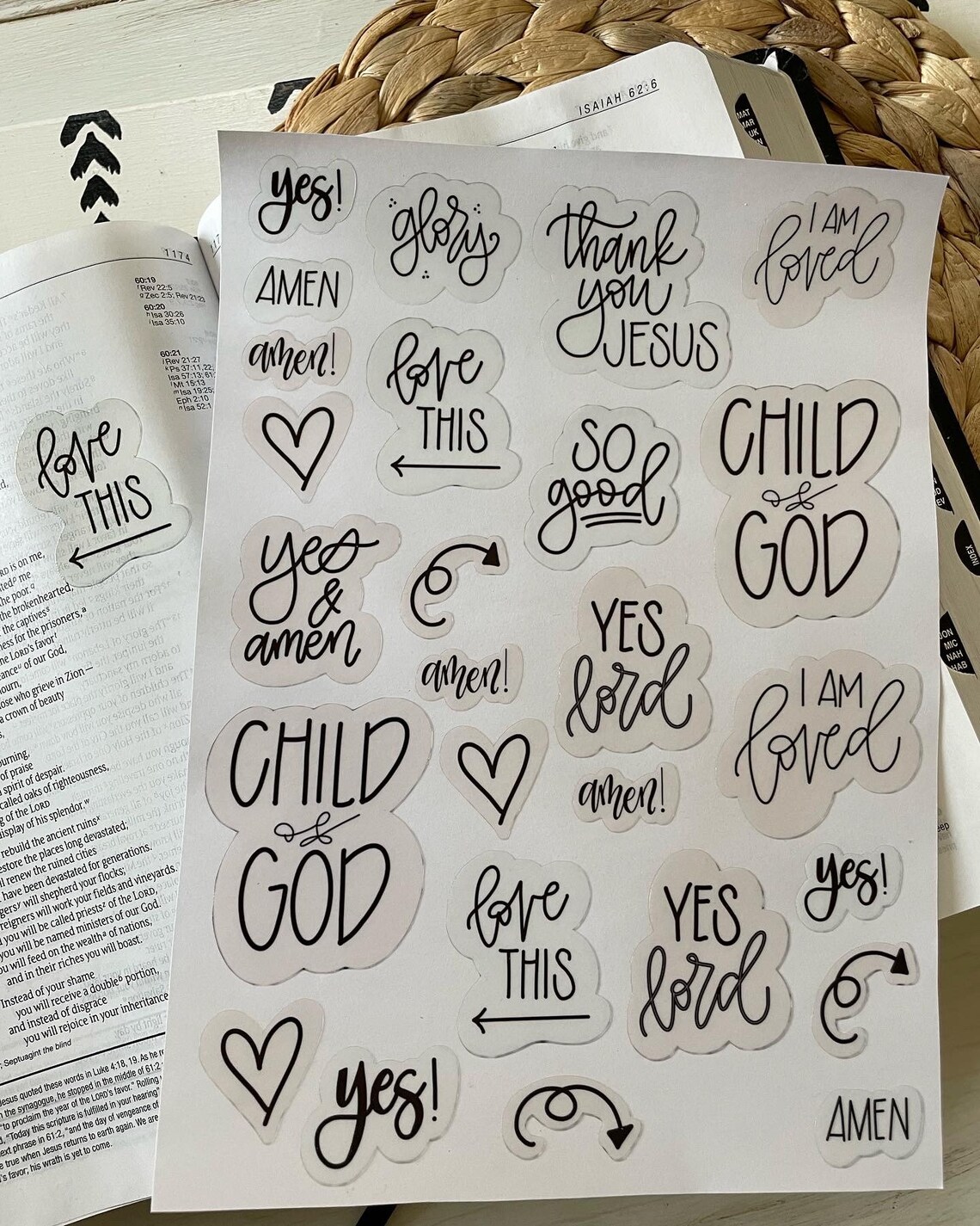Clear Bible Journaling Stickers: Religious Planner Decals - Etsy