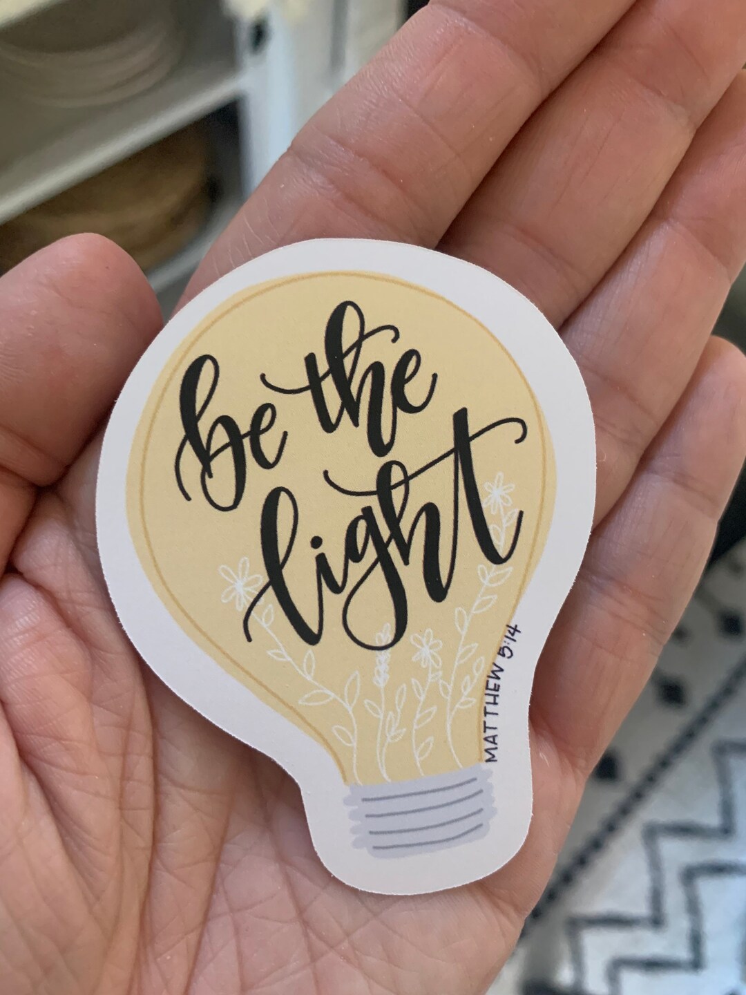 Be the Light Sticker, Faith Sticker - Etsy