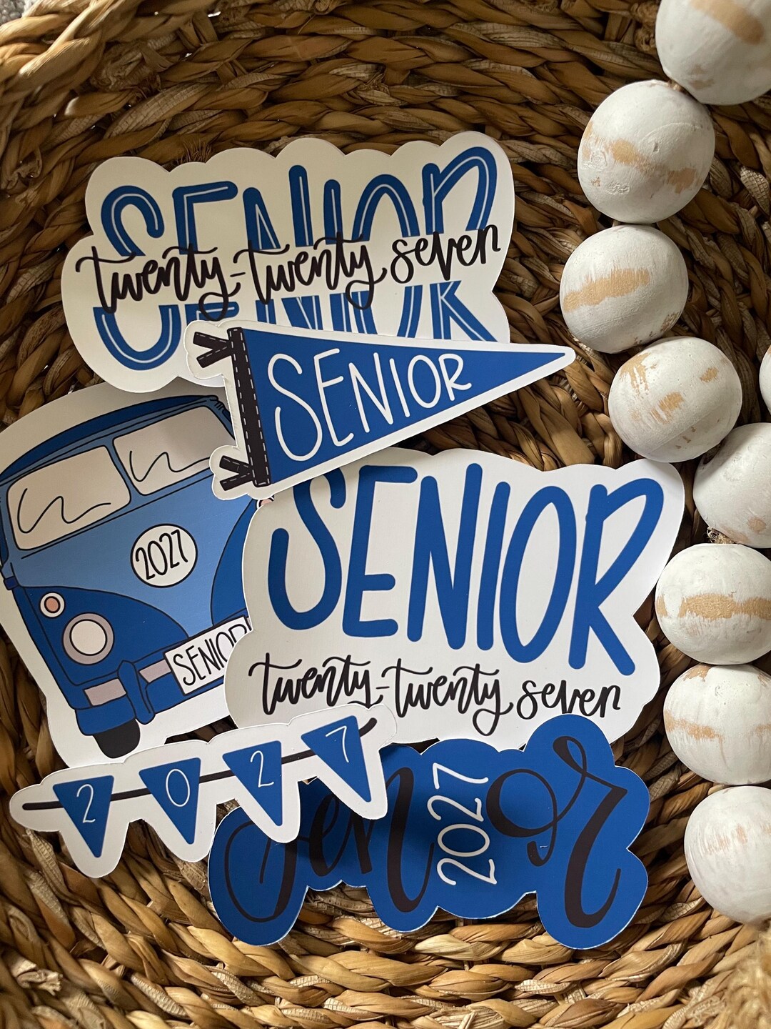 SENIOR Year Sticker Pack Blue , Class of 2027 - Etsy