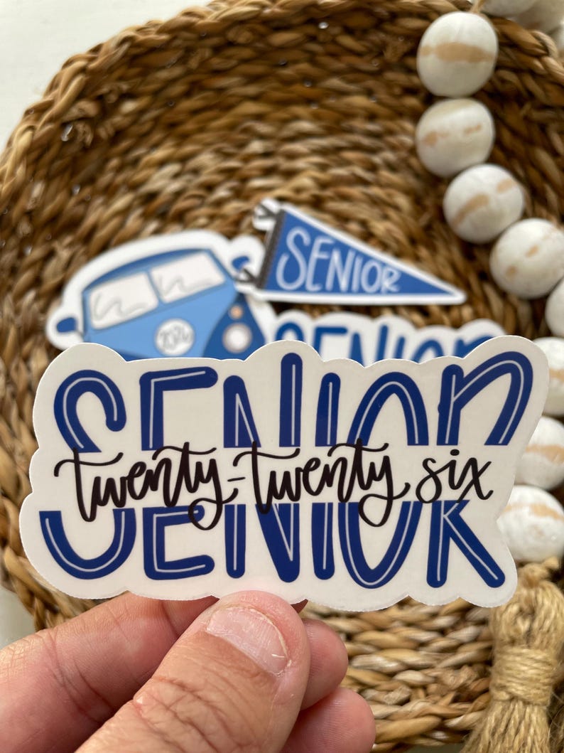 SENIOR Year Sticker Pack Blue , Class of 2026 - Etsy
