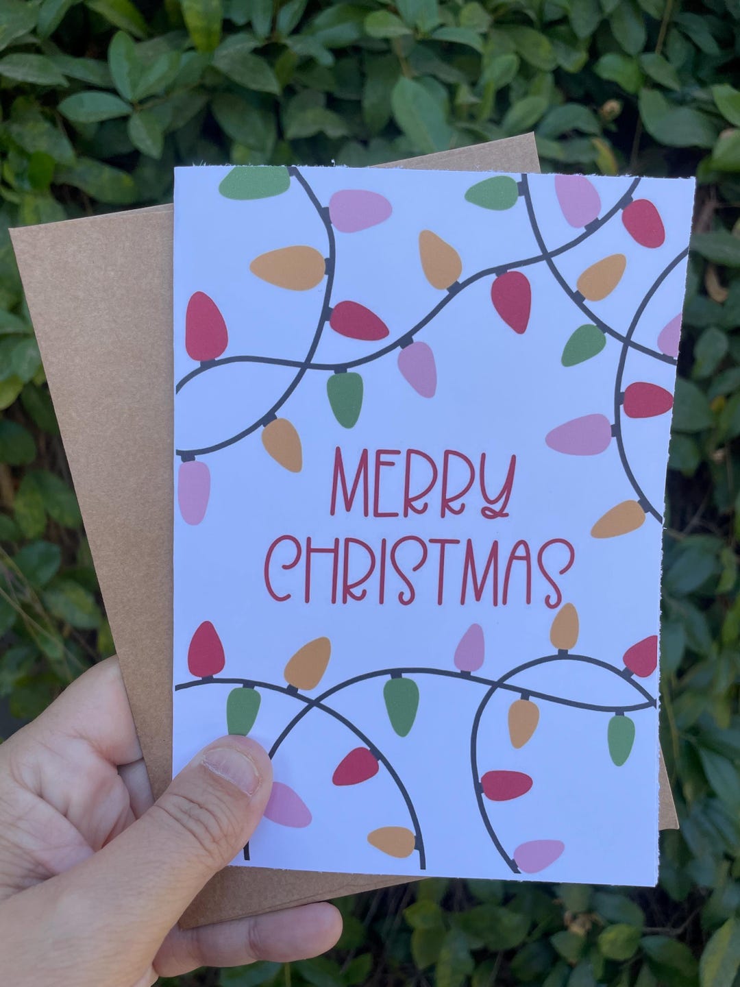 Merry Christmas Greeting Card - Etsy