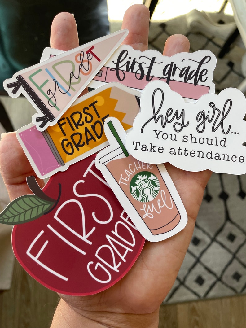 Teacher Sticker Pack: Matte Vinyl Grade Stickers - Etsy