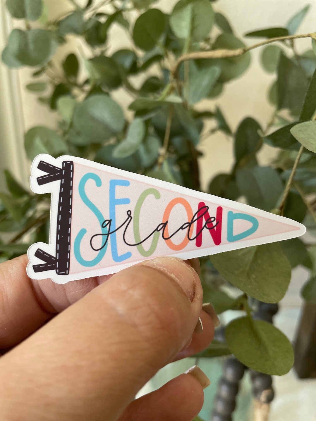 Second Grade Banner Sticker - Etsy