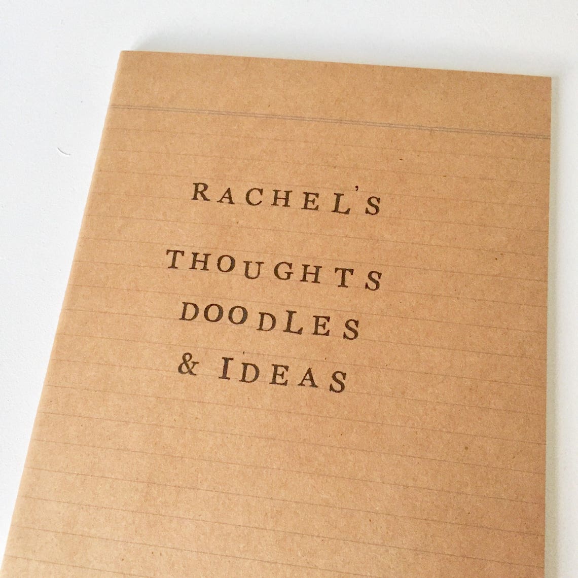 Personalised Notebook Brown Kraft A5 Notepad Jotter - Etsy