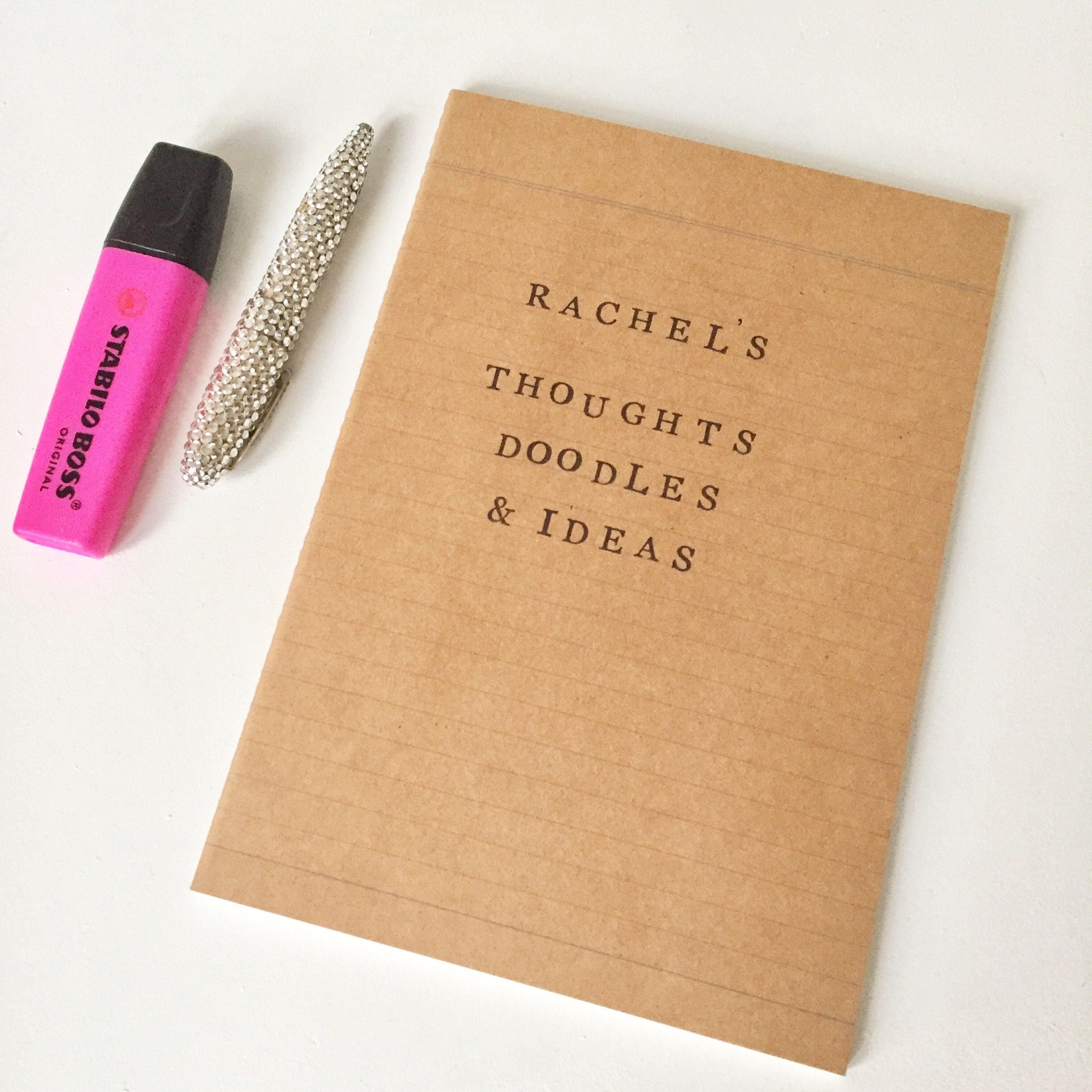 Personalised Notebook Brown Kraft A5 Notepad Jotter - Etsy