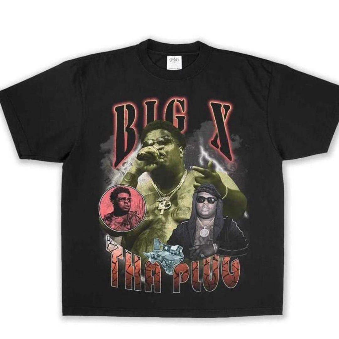 Big X Tha Plug Texas Rap T Shirt, Heavy Weight Merch Bigxthaplug Shirt ...