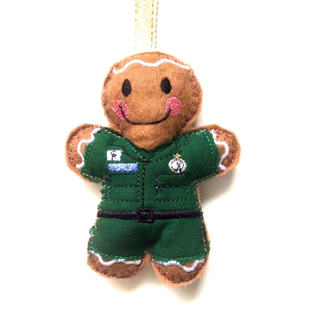 Paramedic Felt Gingerbread Man Christmas Decoration - Etsy