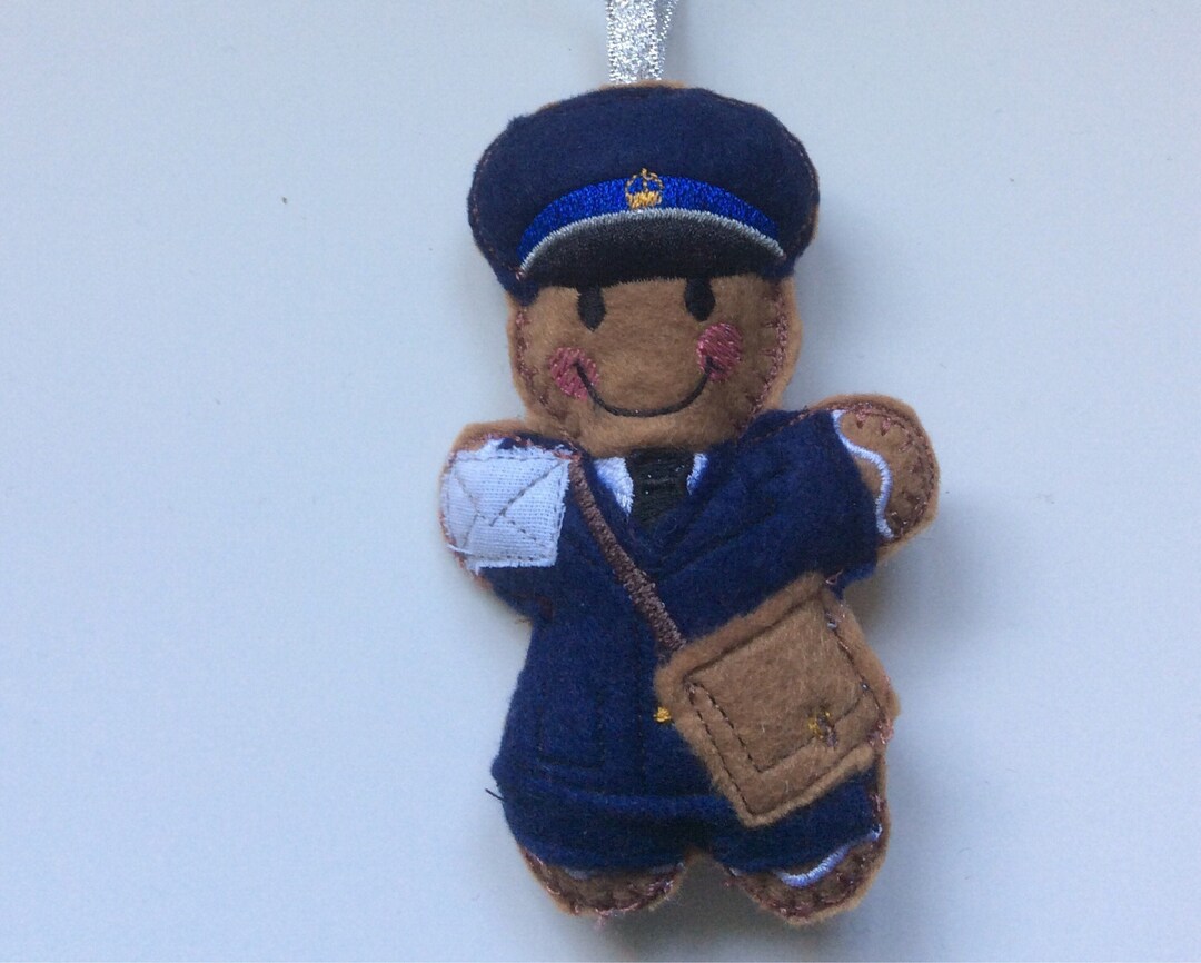 Mailman Hanging Tree Decoration, Gingerbread Man Ornament, Fathers Day ...