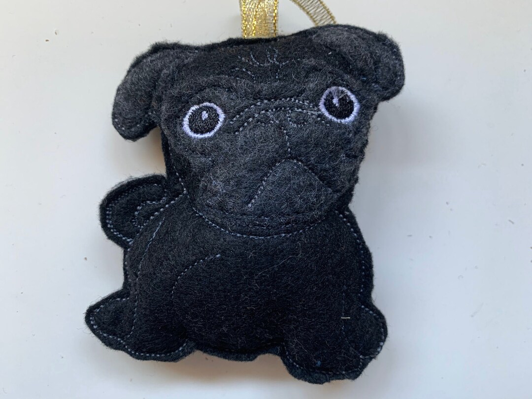 Black pug gifts, pug Christmas tree decorations, pug mum gifts for her ...