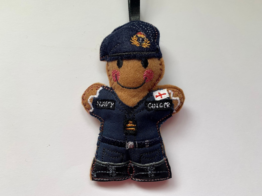 Royal Navy Officer Hanging Tree Decoration, Sailor Christmas, Birthday ...