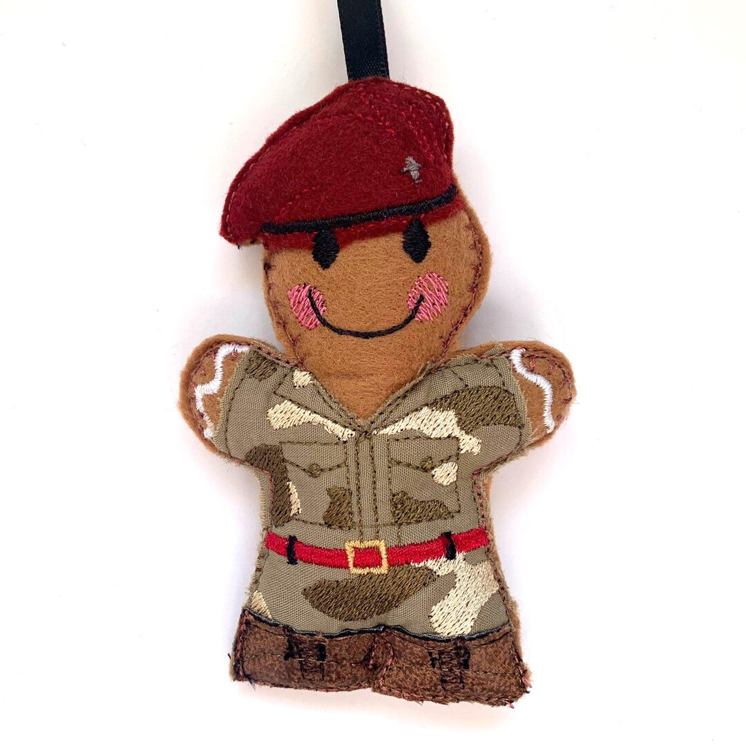 Parachute Regiment, Felt Gingerbread Man, Christmas Decoration - Etsy