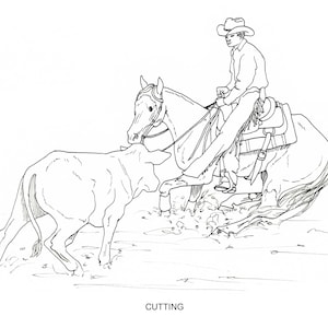 PRINTABLE Set of 10 Western Riding Coloring Pages - Digital Download - Etsy