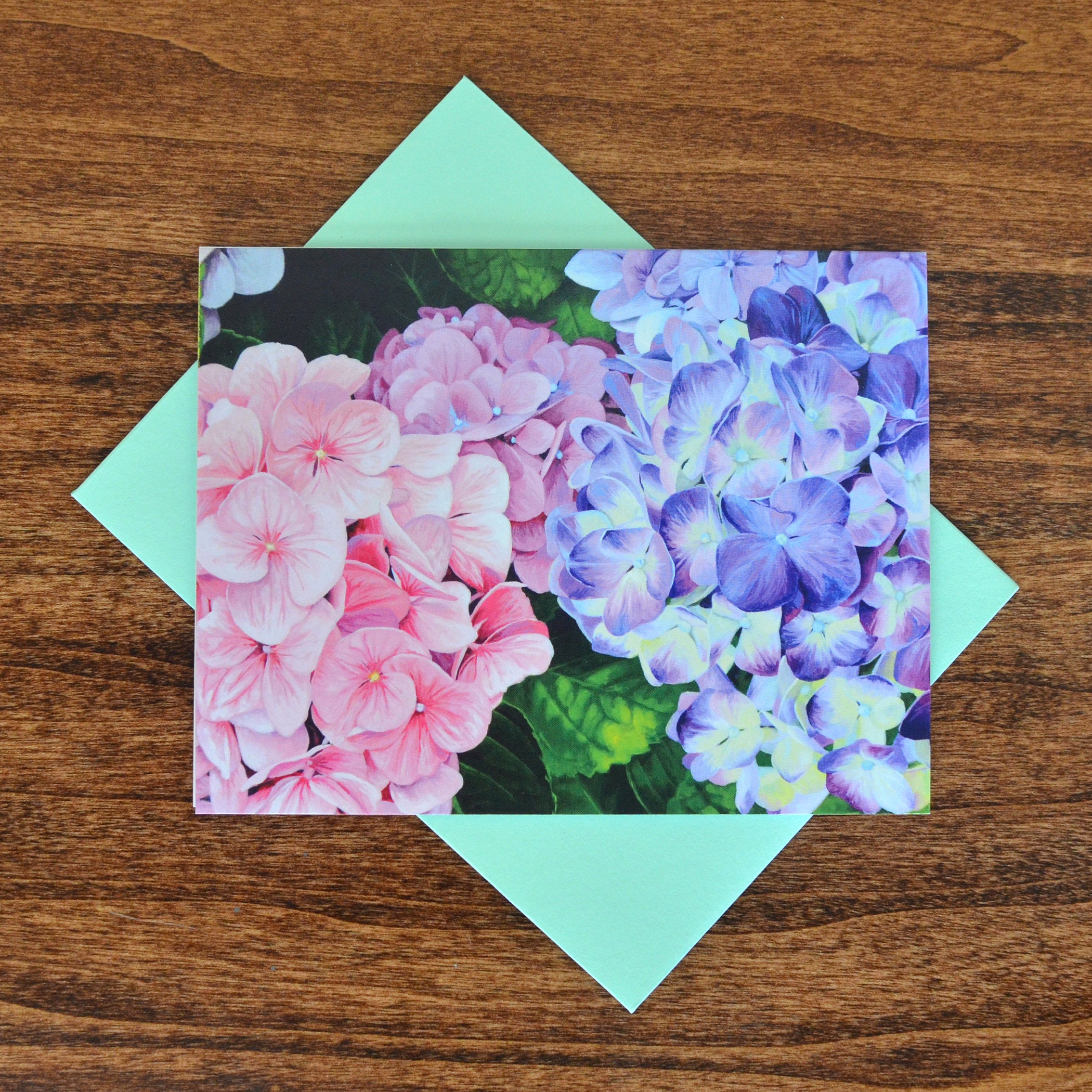 Hydrangea Note Card - Etsy