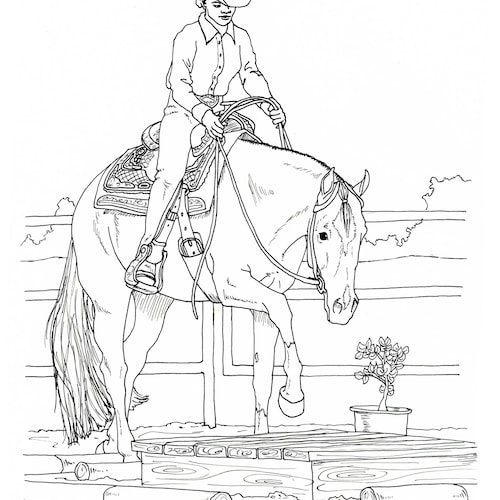 PRINTABLE Set of 10 Horse Breed Coloring Pages Digital - Etsy