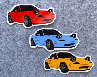 Red Mazda Miata Sticker - Etsy